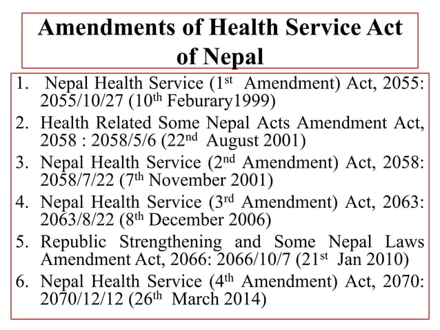 Nepal health service act 2053 | PPTX