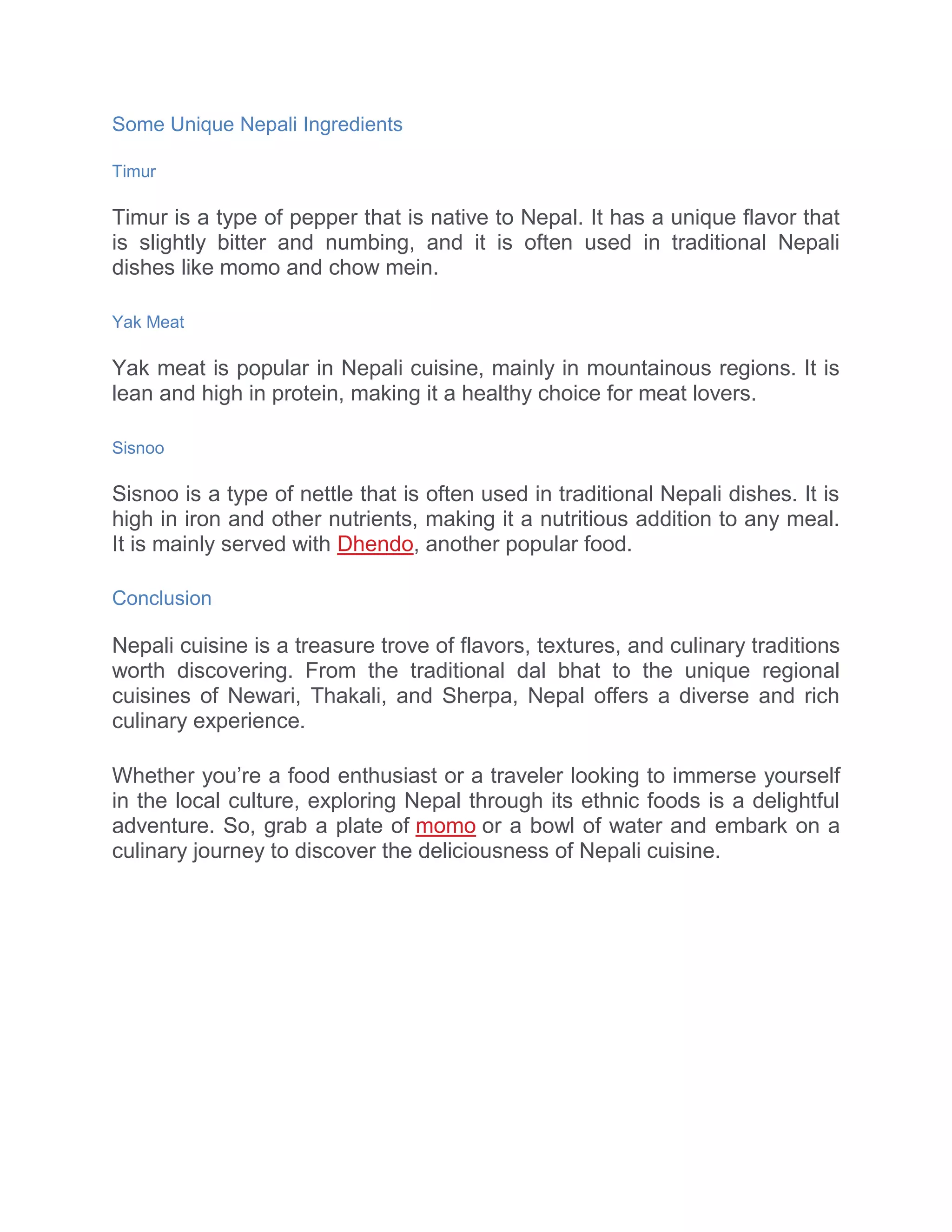 Nepali Cuisines Exploring Nepal Through Ethnic Foods.pdf