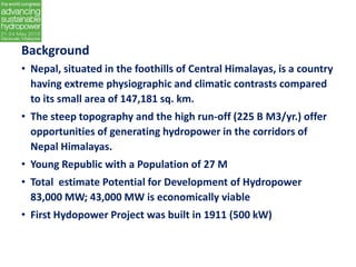 IHA 2013 World Congress: Nepal Hydropower Association: Hydropower ...