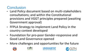 Developing Land Policy and Fit-for-Purpose Land Administration Strategy ...