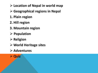 Amazing Nepal | PPTX
