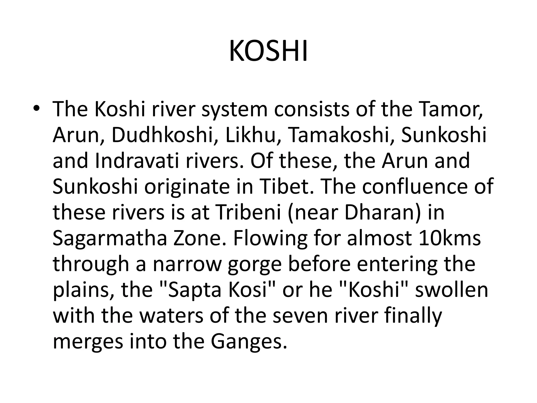 Nepal's Rivers Systems | PPTX