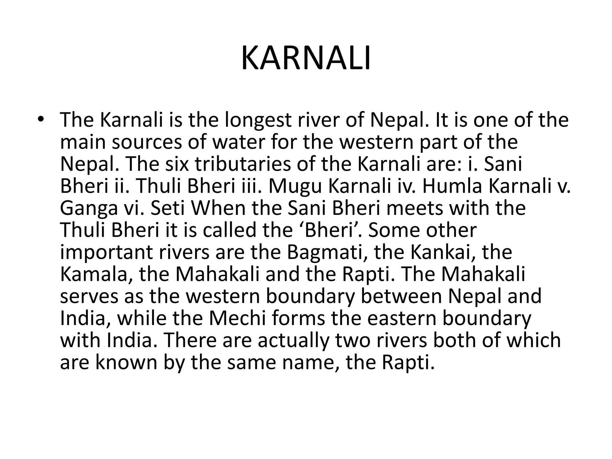 Nepal's Rivers Systems | PPTX