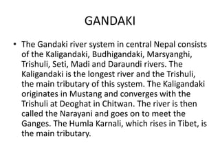 Nepal's Rivers Systems | PPTX