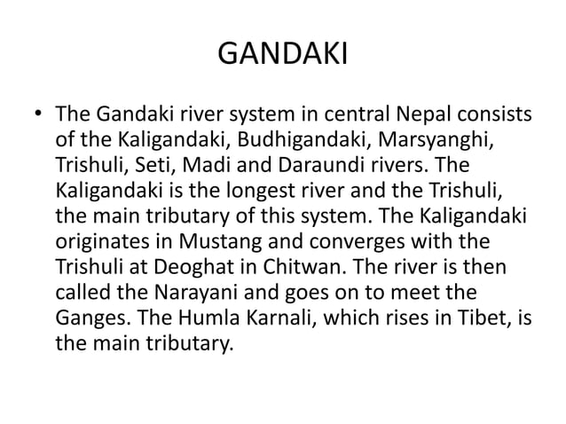 Nepal's Rivers Systems | PPTX | Asia Travel | Travel Locations
