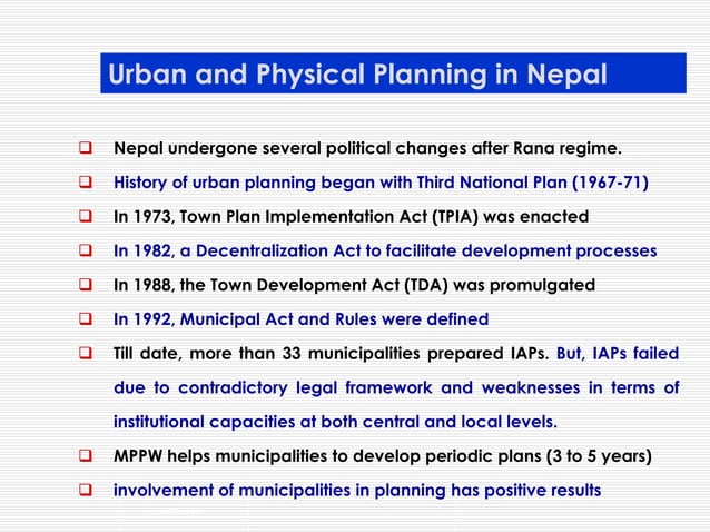 Nepal's Urban Planning and Dvelopment | PPSX