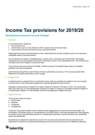 Nepal tax fact 2019 20 | PDF