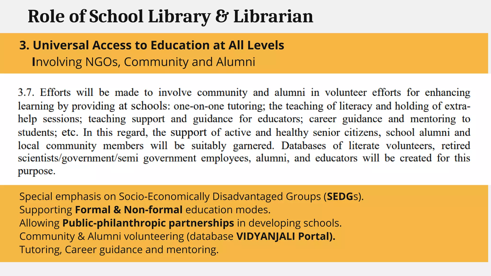 NEP and Role of School Library and Librarian | PDF