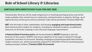 NEP and Role of School Library and Librarian | PDF