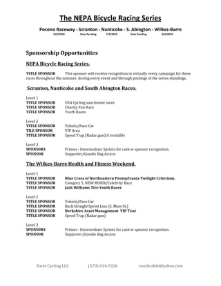 Nepa Sponsorship Form | PDF