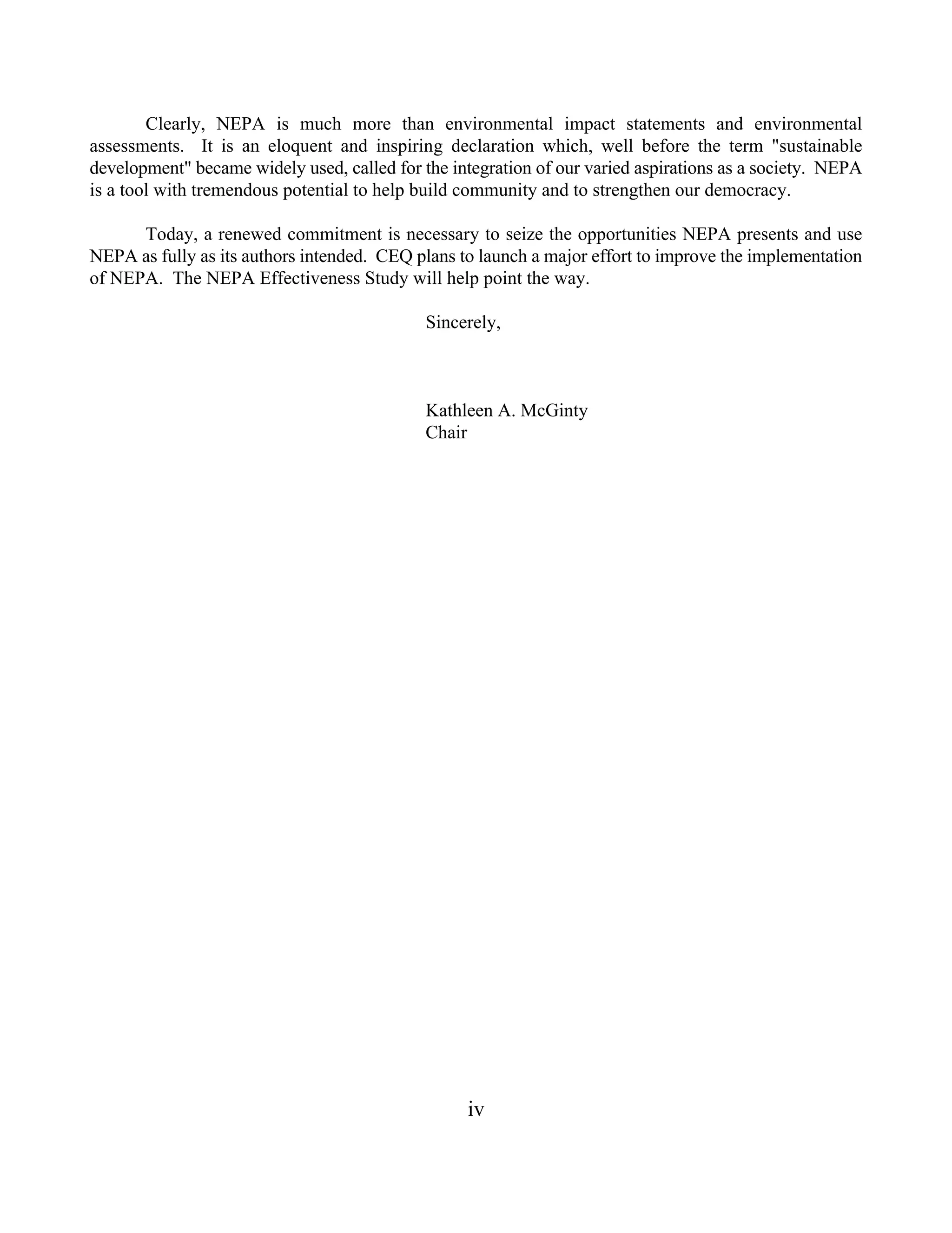 NEPA Study Of Effectiveness | PDF
