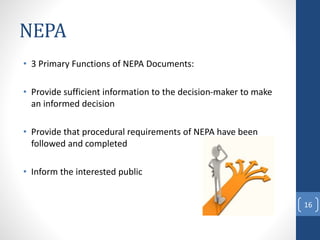 National Environmental Policy Act (NEPA) Writing Environmental ...