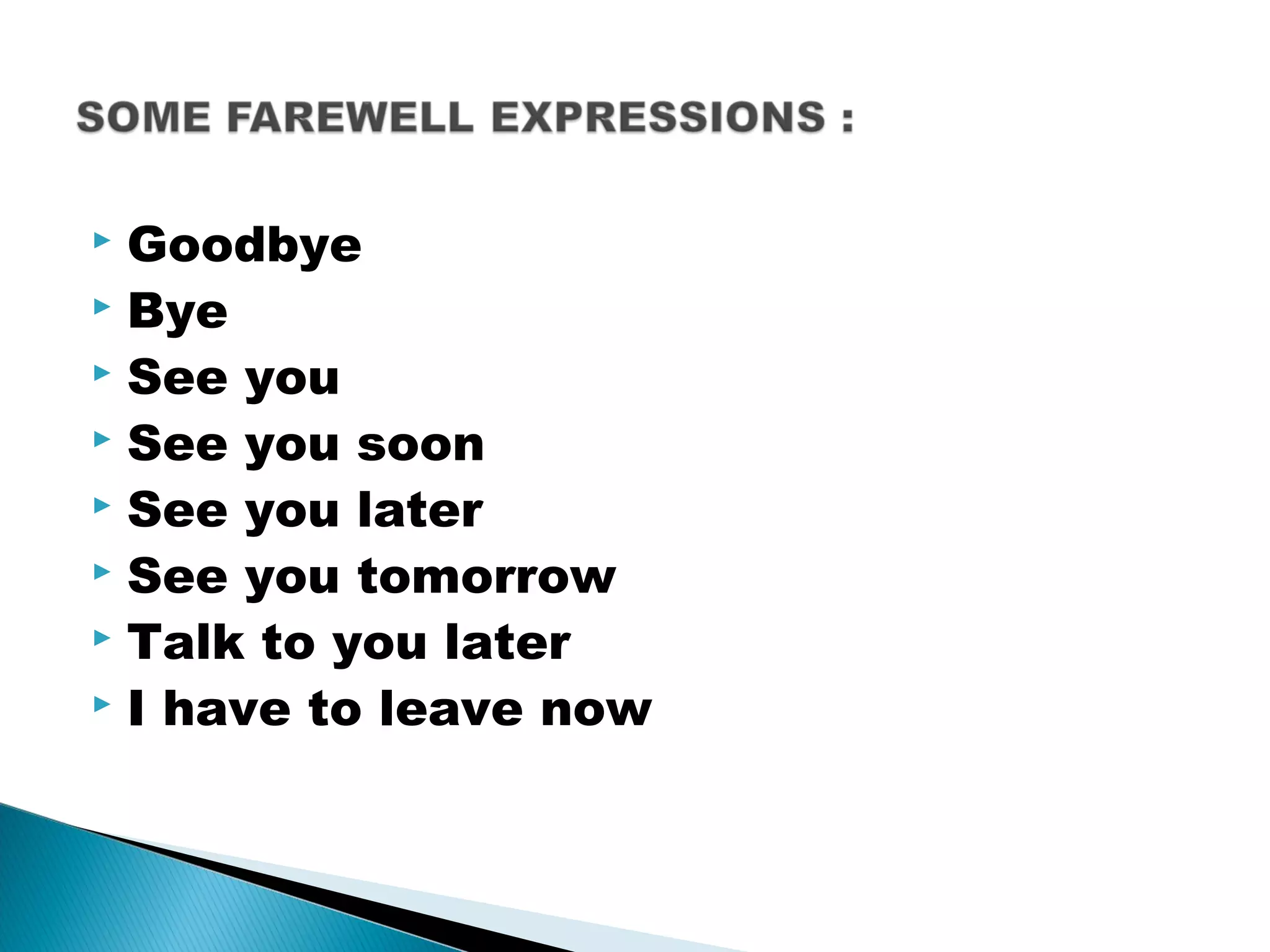 Nepbe 2 do grado unit 4 farewell expr. | PPT