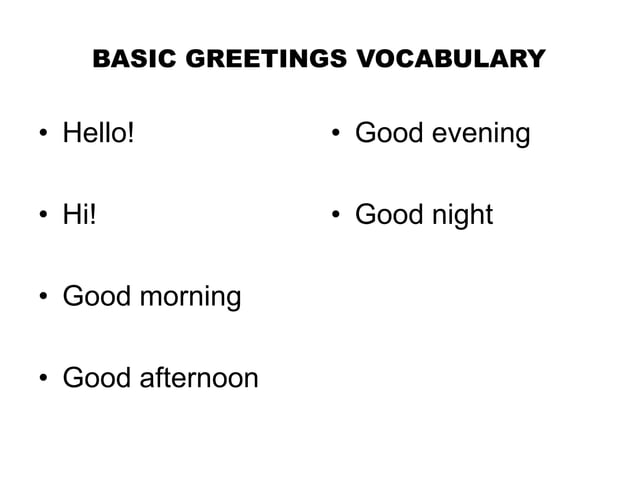 Nepbe 2 do grado unit 4 greetings | PPT