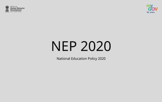 NEP National Education Policy 2020 Vision | PPTX