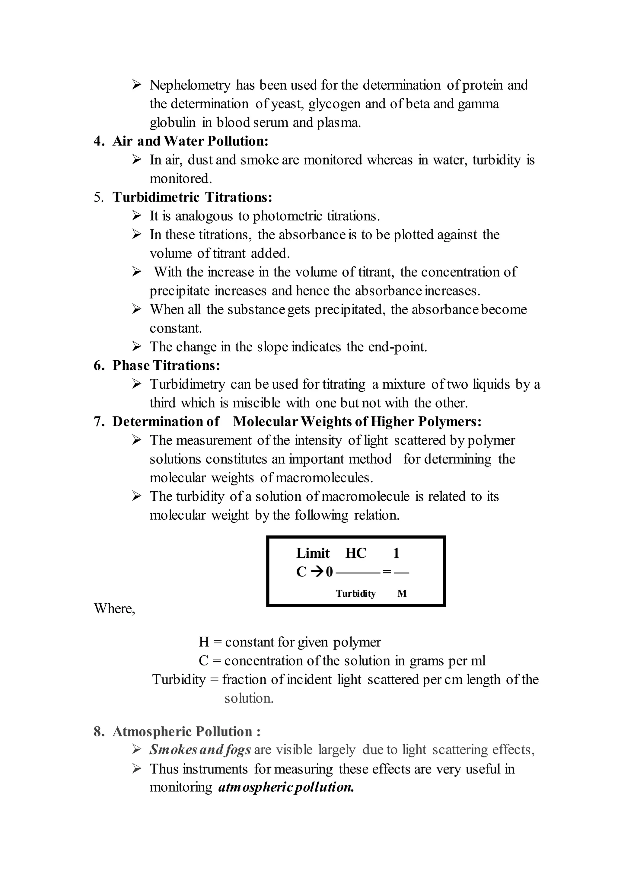 Nephelometry and turbidimetry | DOCX