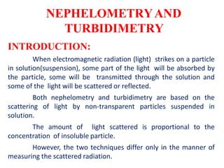 Nephelometryandturbidimetry -- | PDF