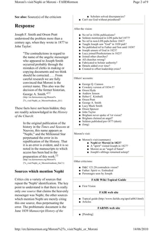 Nephi or Moroni | PDF