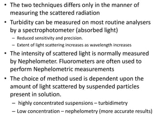 Nephlerometry and turbidimetry | PPTX