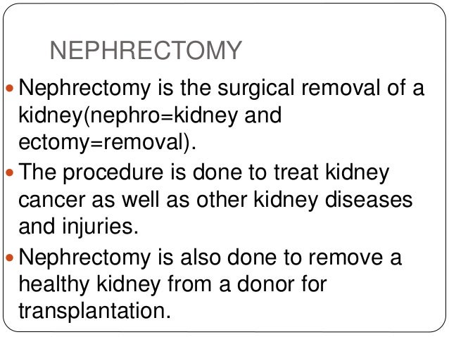 Nephrectomy