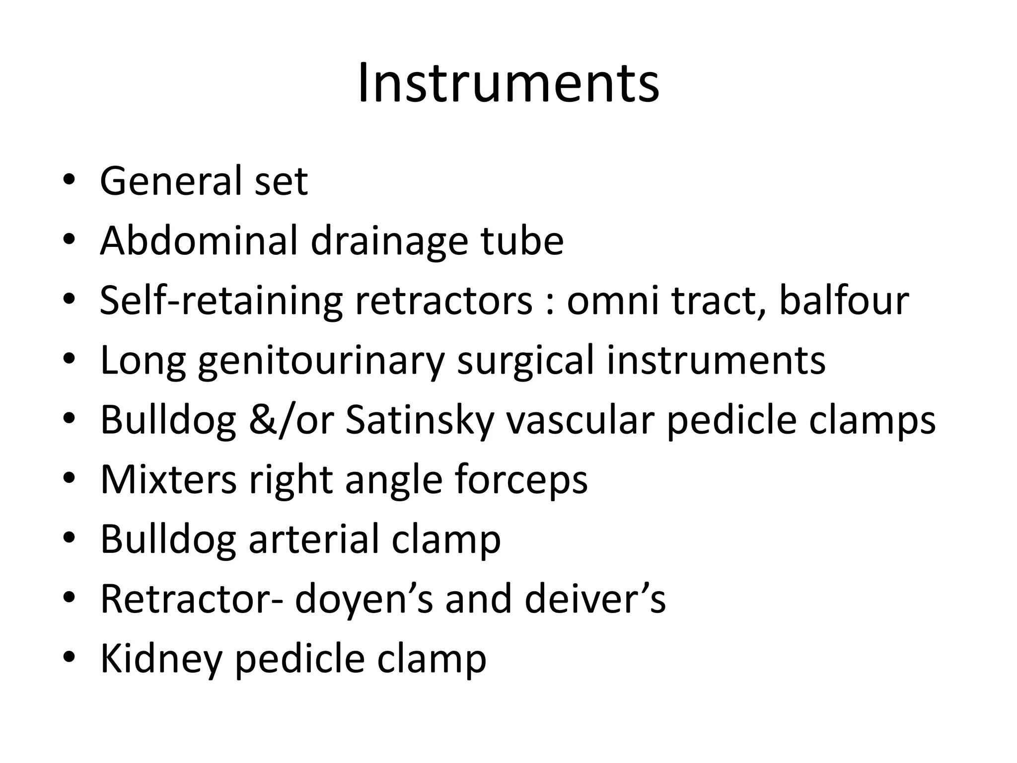 Nephrectomy : Operative Technique | PPTX