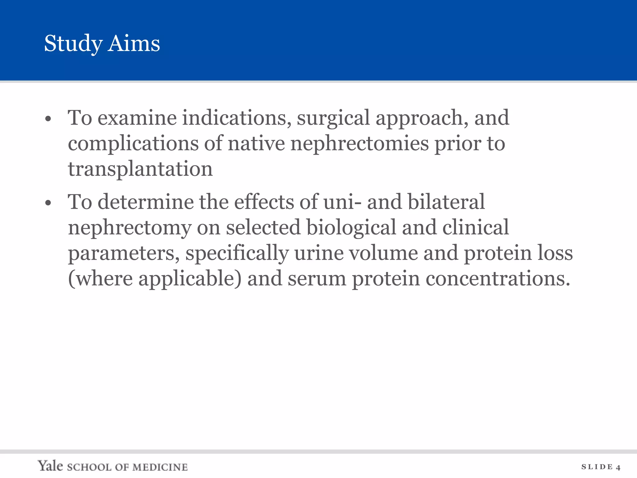 Journal Club. Native nephrectomy prior to pediatric kidney ...