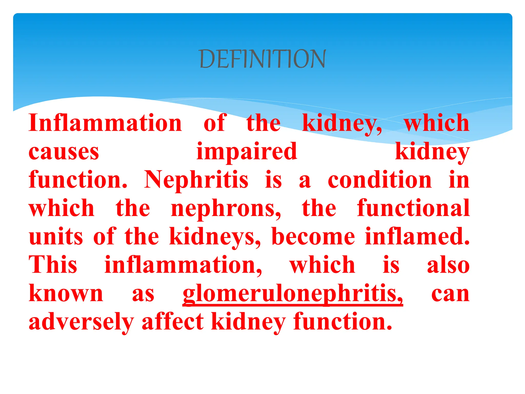 nephritis.bsc nursing third year kcon.... | PPTX