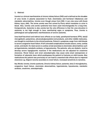 Uremia and Uremic Syndrome | DOCX