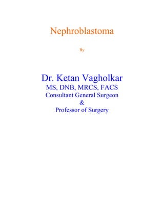Nephroblastoma | PDF