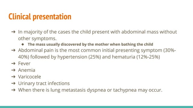 NEPHROBLASTOMA IN CHILDREN (Wilm’s tumor).pptx | Cancer | Diseases and ...
