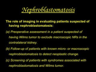 Nephroblastomatosis | PPT
