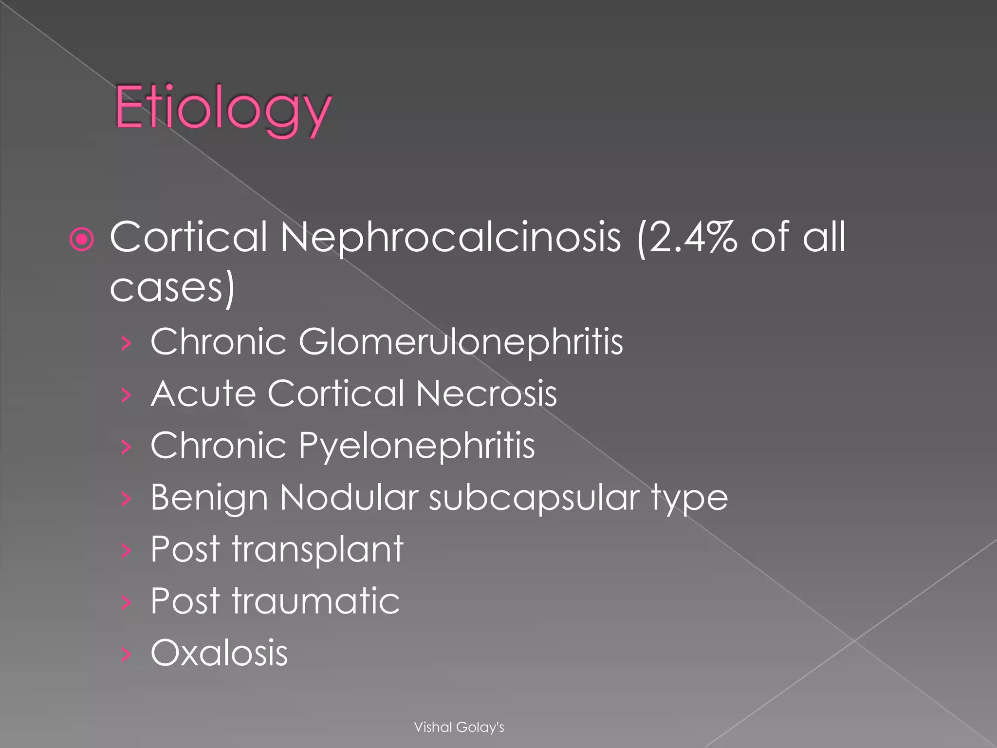 Nephrocalcinosis | PPTX