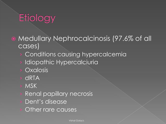 Nephrocalcinosis | PPTX | Medical Tests | Medical Health