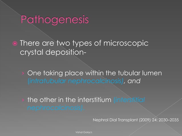 Nephrocalcinosis | PPTX | Medical Tests | Medical Health
