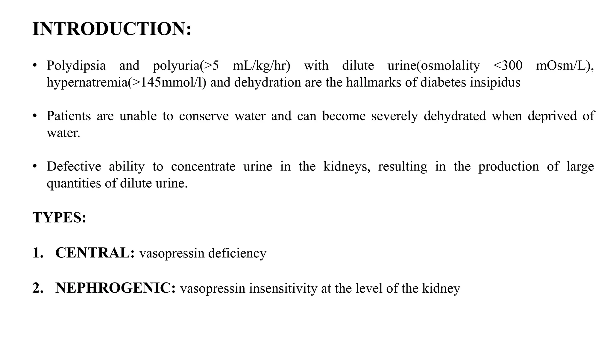 Nephrogenic diabetes insipidus | PPTX