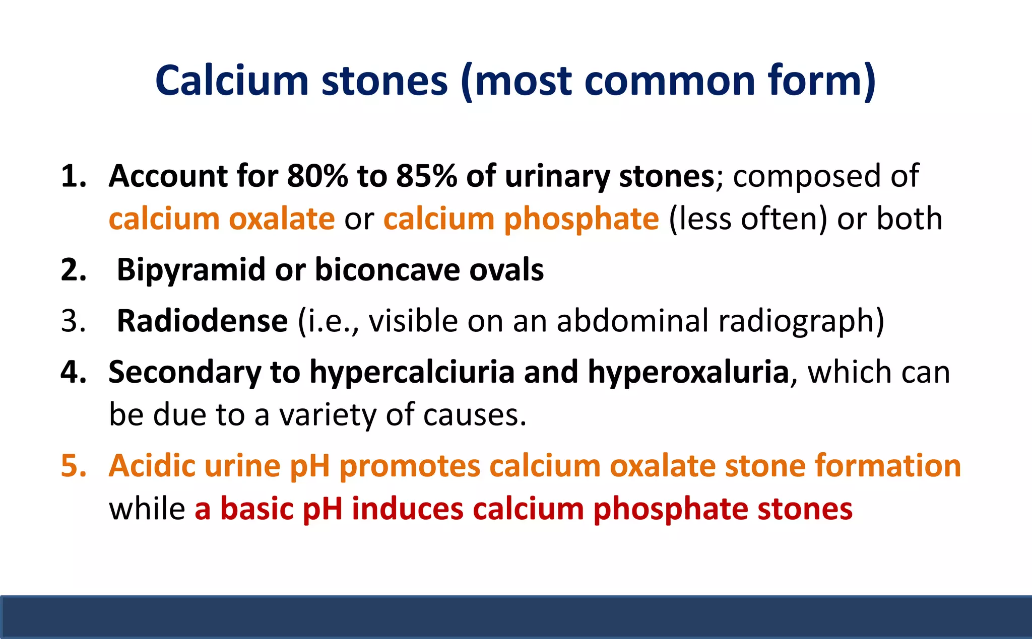 Nephrolithiasis - urinary stones | PPTX