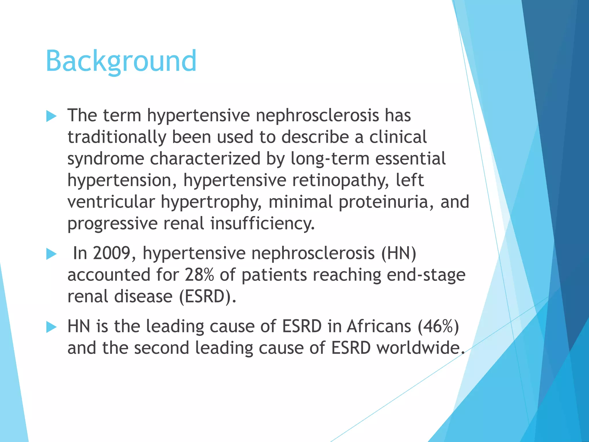 Hypertensive Nephrosclerosis | PPTX