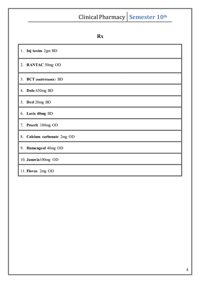 Nephrology case study | DOC | Blood Disorders | Diseases and Conditions