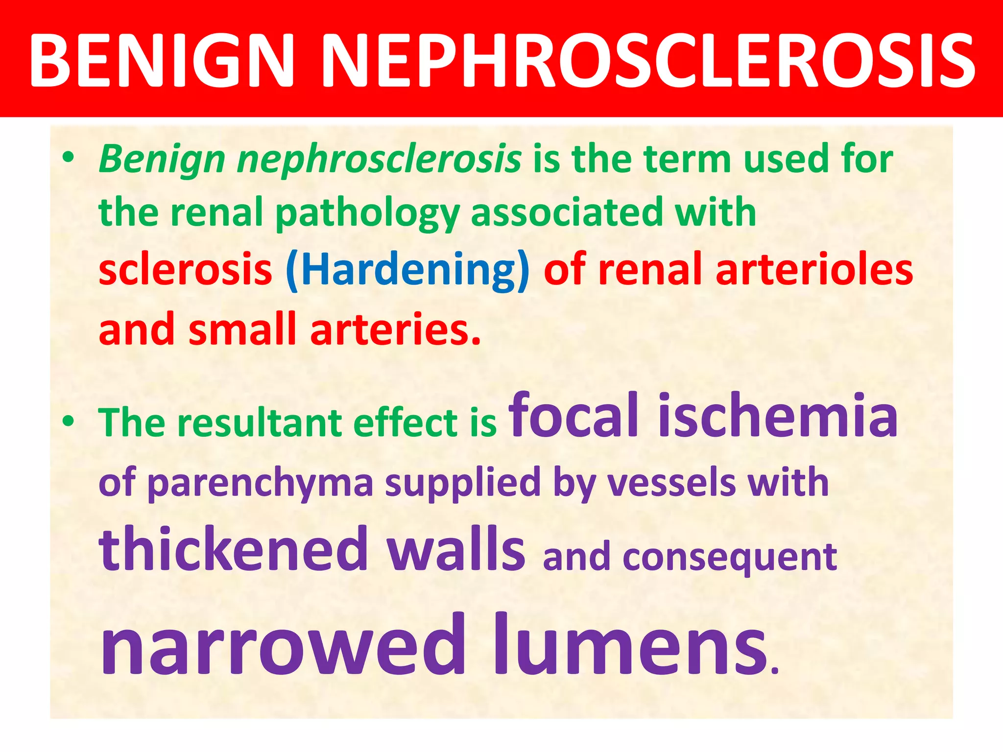 Nephrosclerosis | PPTX