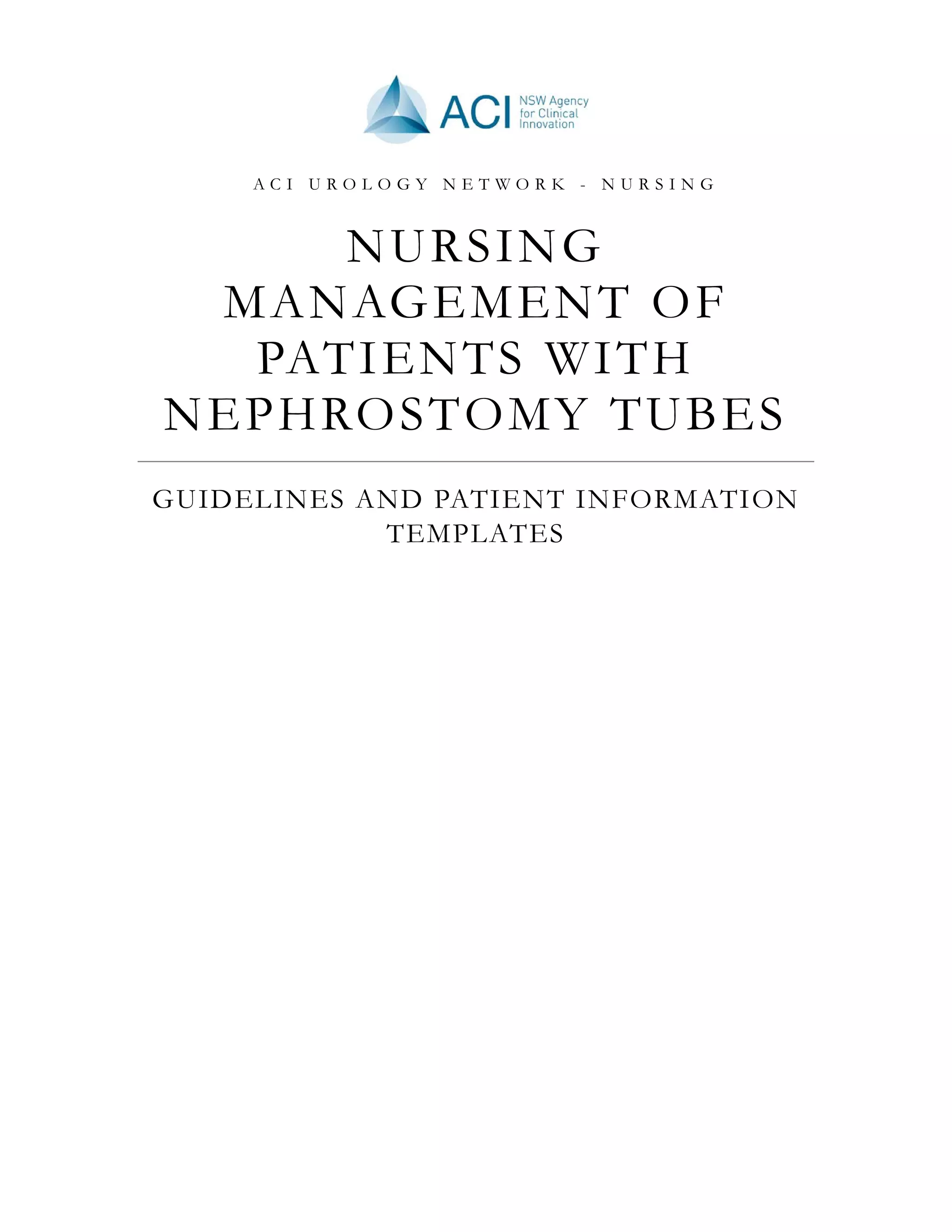 Nephrostomy tubes-toolkit (1) | PDF
