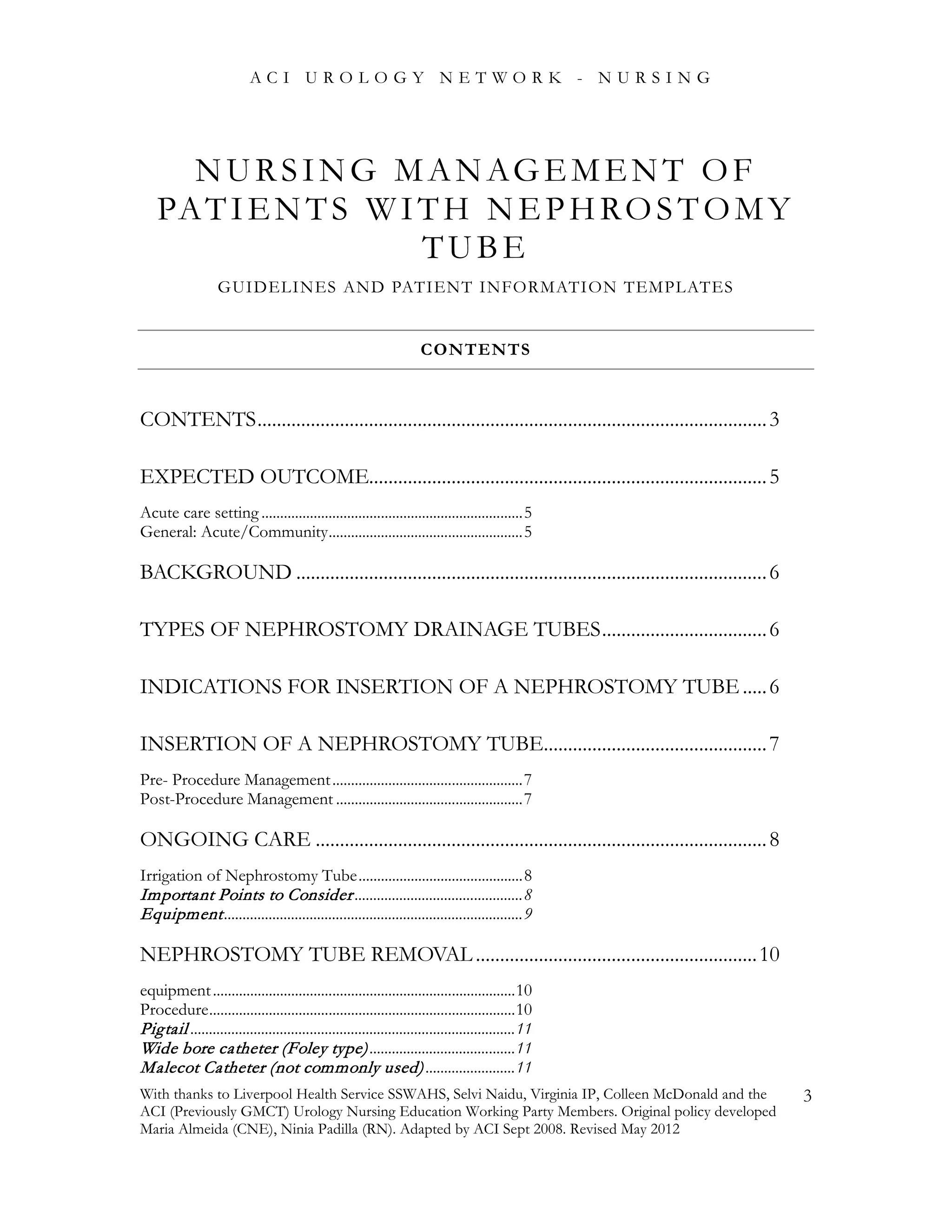 Nephrostomy tubes-toolkit (1) | PDF