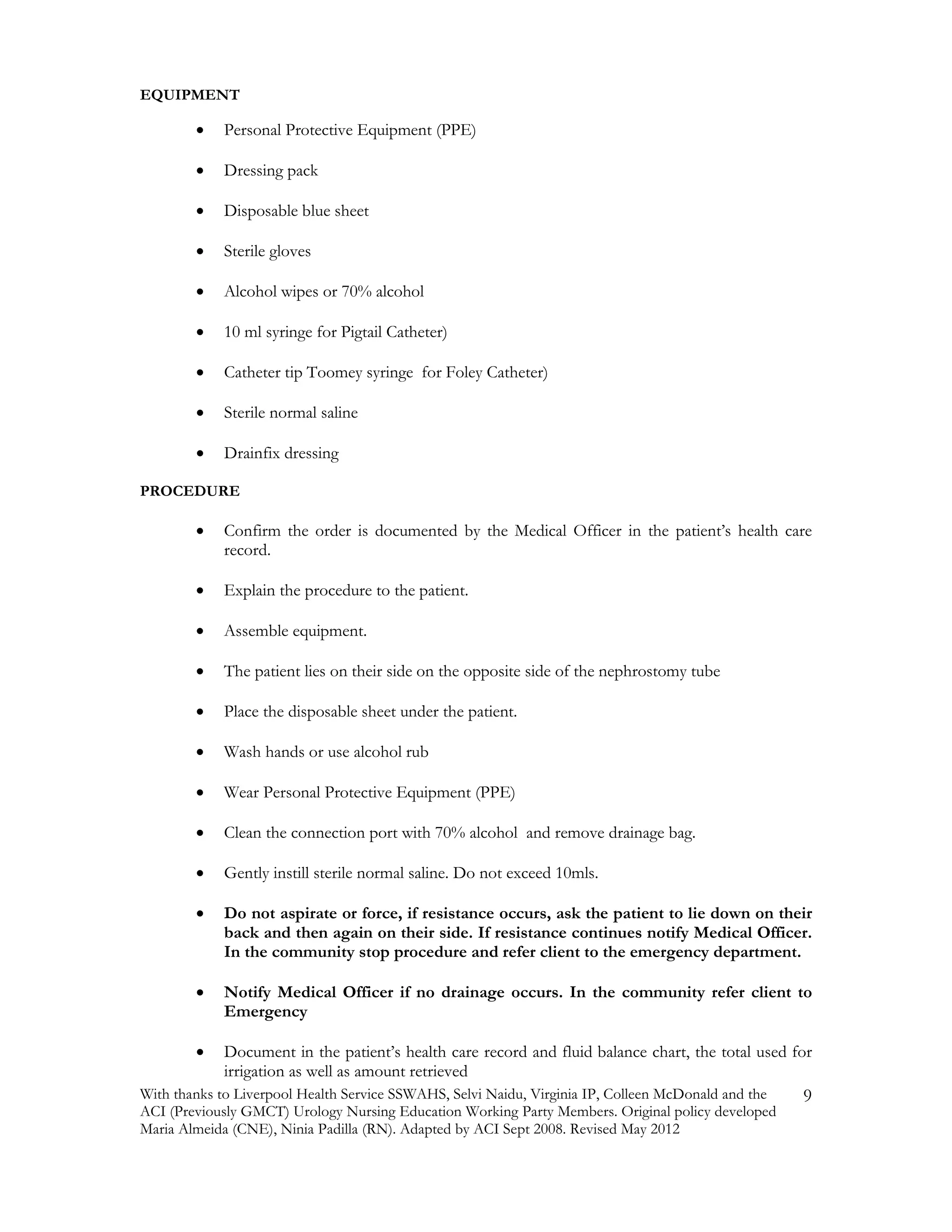 Nephrostomy tubes-toolkit (1) | PDF