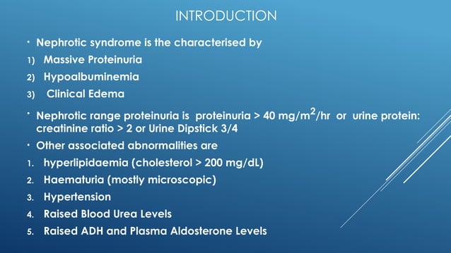 NEPHROTIC syndrome in pediatric patients | PPT