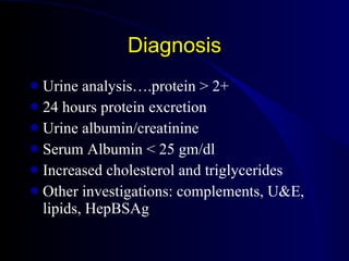 nephrotic syndrom and UTI | PPT