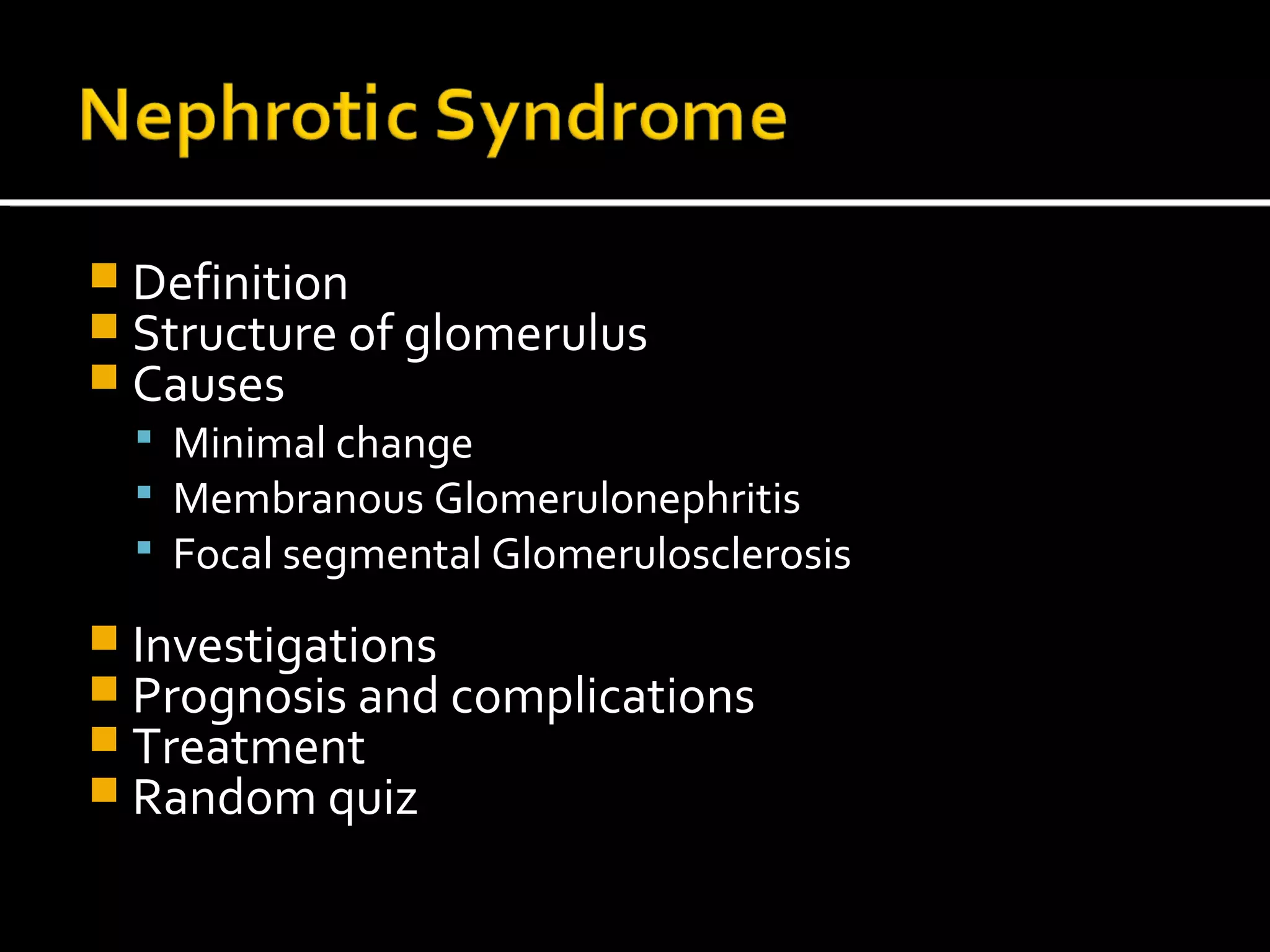 Nephrotic Syndrome | PPT