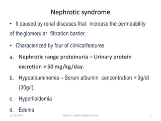 Nephrotic syndrome in children | PPT