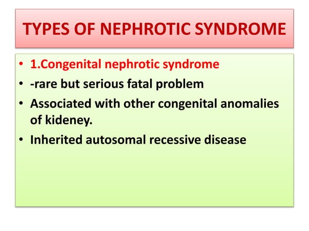 Nephrotic syndrome in children | PPT