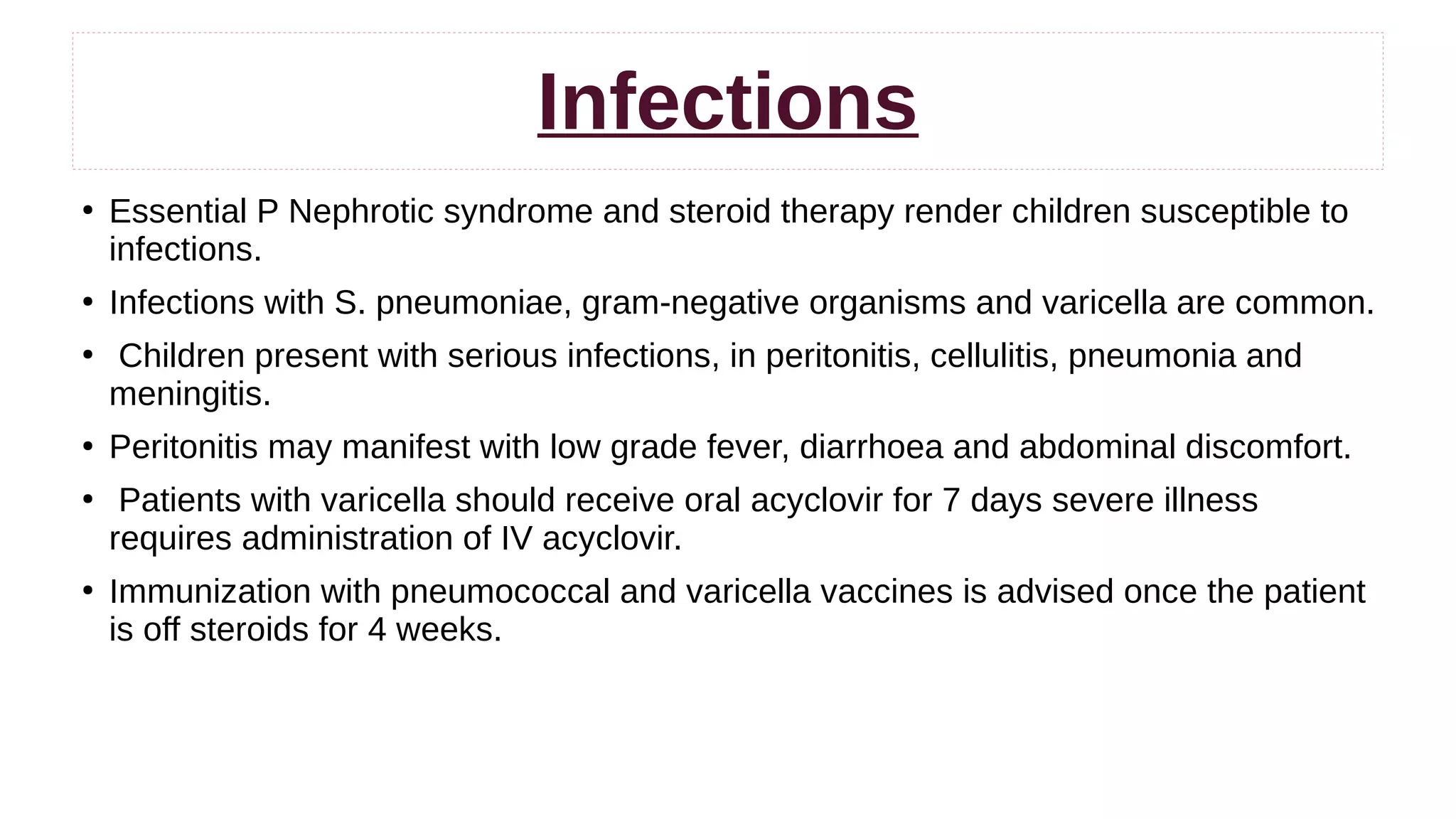 Nephrotic syndrome, Characterized by heavy proteinuria>3.5g/m/day in ...