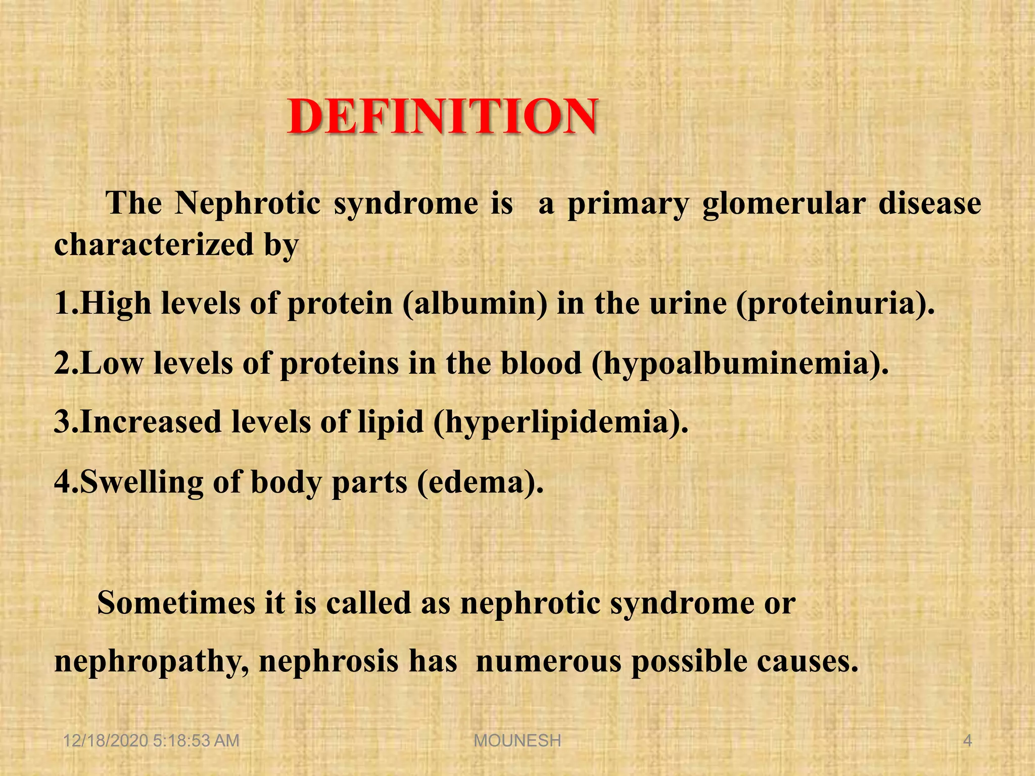Nephrotic syndrome | PPT