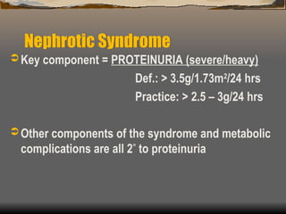 Nephrotic Syndrome powerpoint presentation | PPT